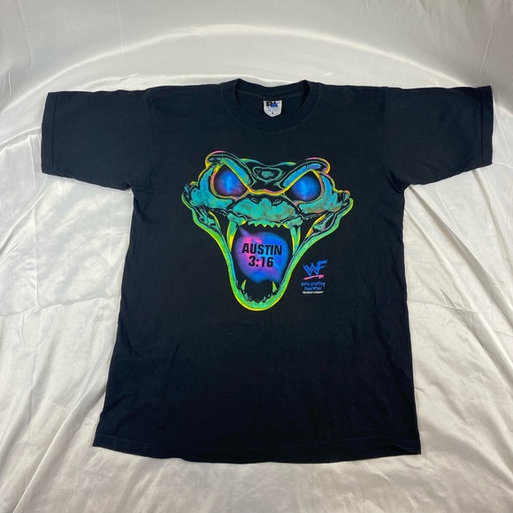 Wwf | Shirts | Vintage Wwf Austin 36 Dont Trust Anybody Snake Head ...